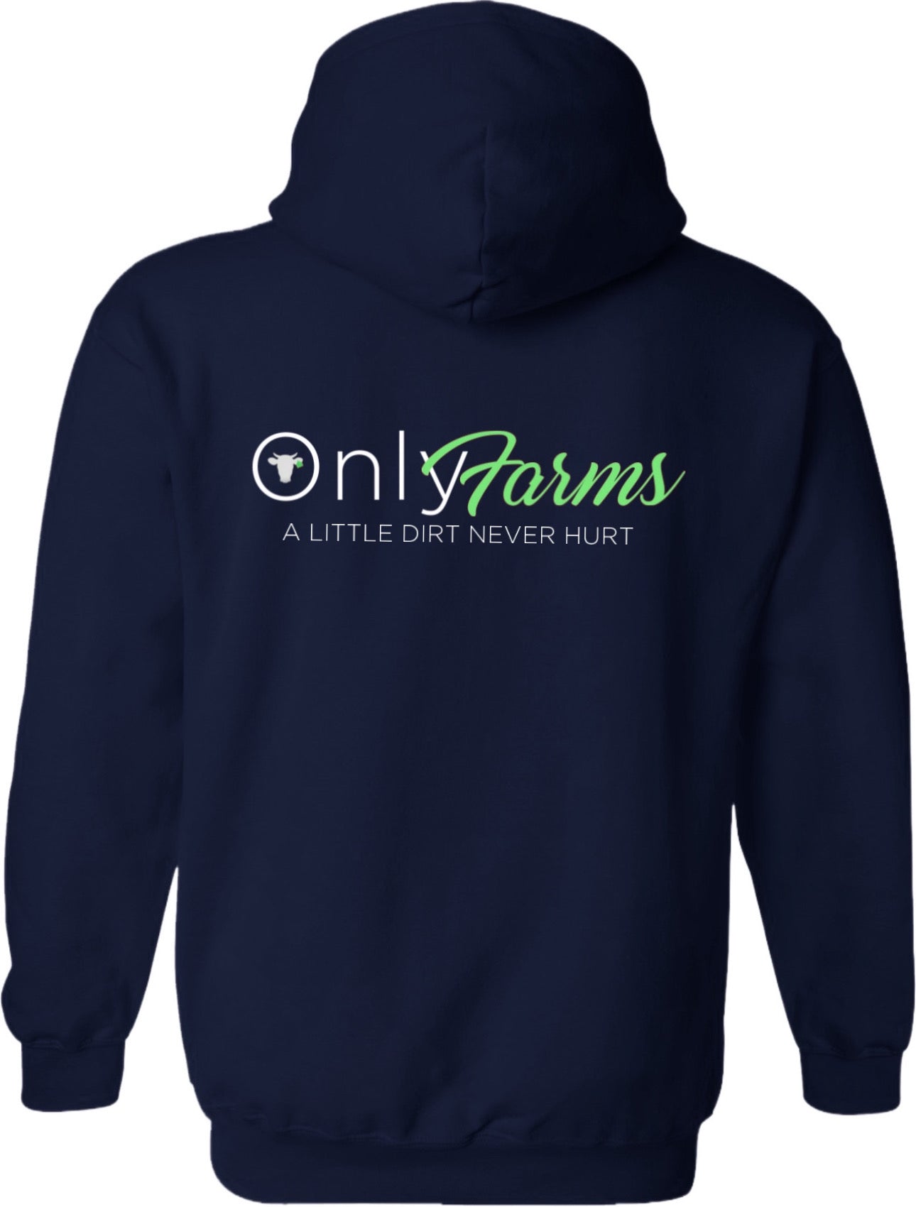 Only Farms/ A little dirt Navy hoodie – Hadleybelle Country