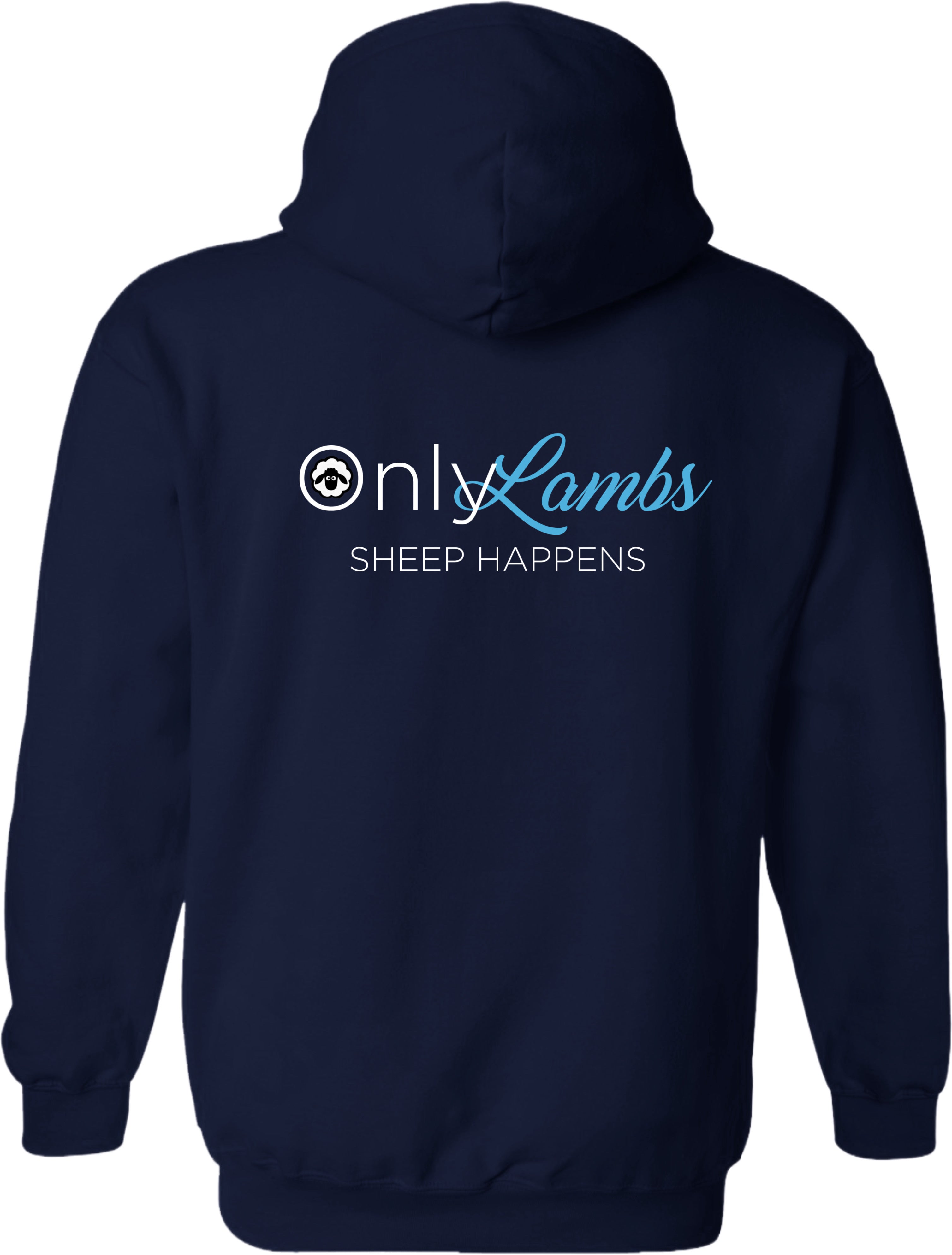 Only Lambs with slogan navy hoodie – Hadleybelle Country